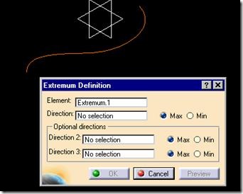 CATIA Surface Design: Extremum and Polar Extremum Creation